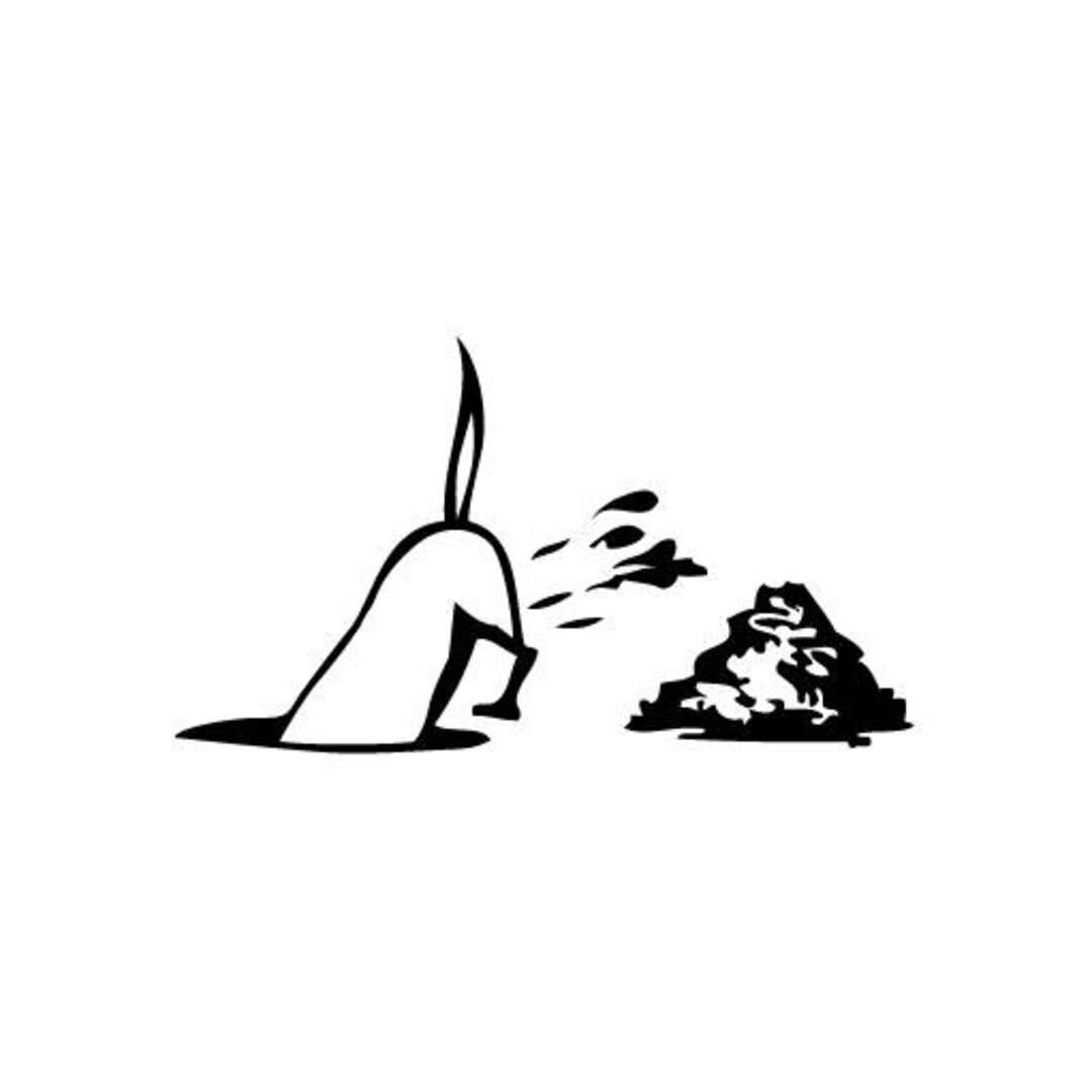 Dog Dig Hole - Vinyl Decal Sticker for Wall, Car, Bike, Iphone, Ipad ...