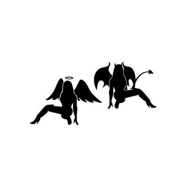 Angel Devil Car Decal - Etsy