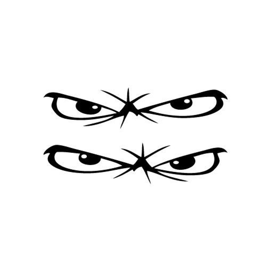 Stare Eyes Mirror - Vinyl Decal Sticker for Wall, Car, Bike, Iphone ...