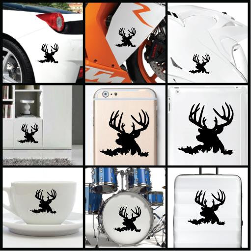 Deer Look Forward Vinyl Decal Sticker for Wall Car Bike | Etsy