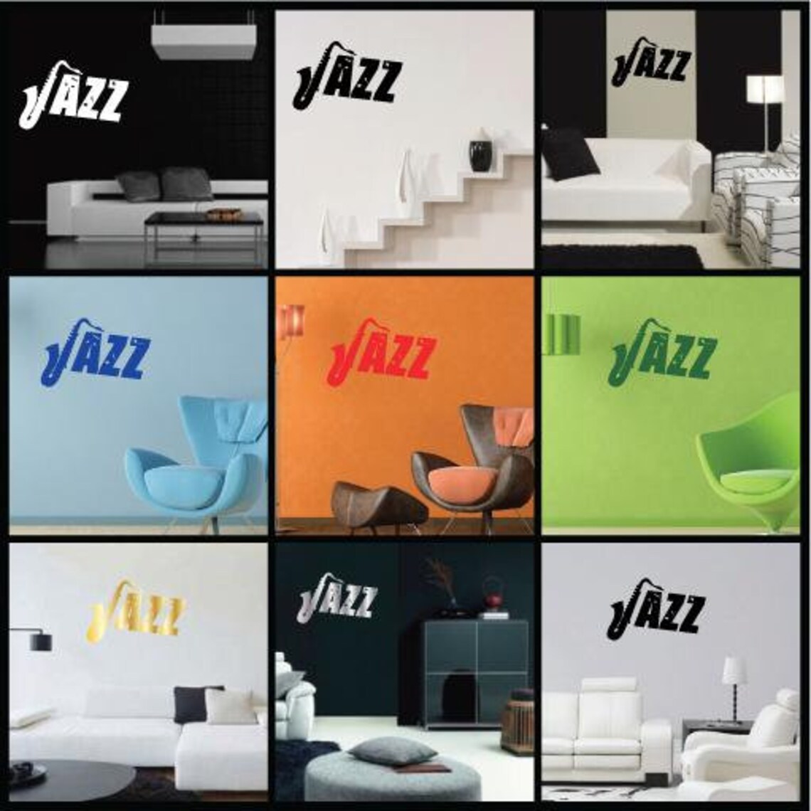 Jazz Music Party - Vinyl Decal Sticker for Wall, Car, Bike, Iphone ...