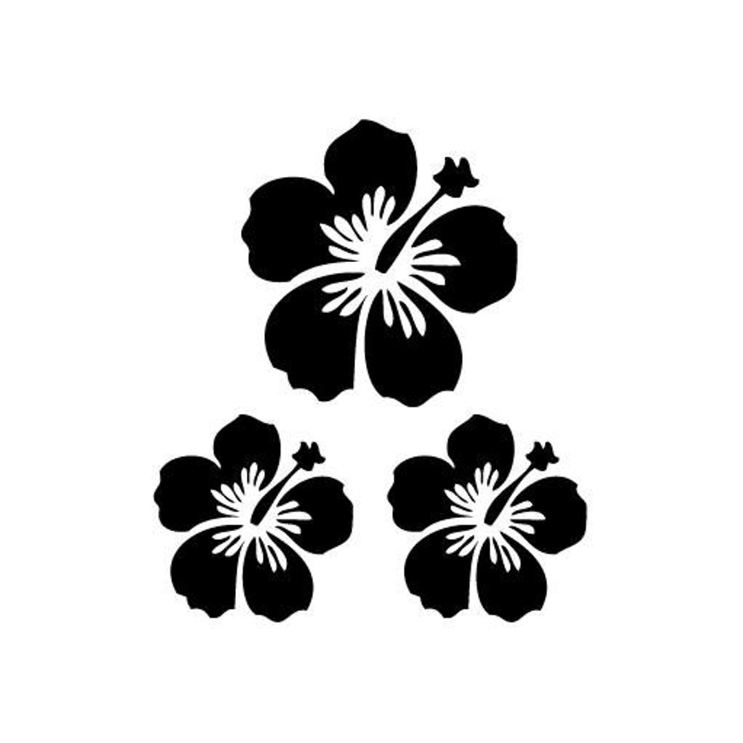 Hibiscus Flowers Sign - Vinyl Decal Sticker for Wall, Car, Bike, Iphone ...