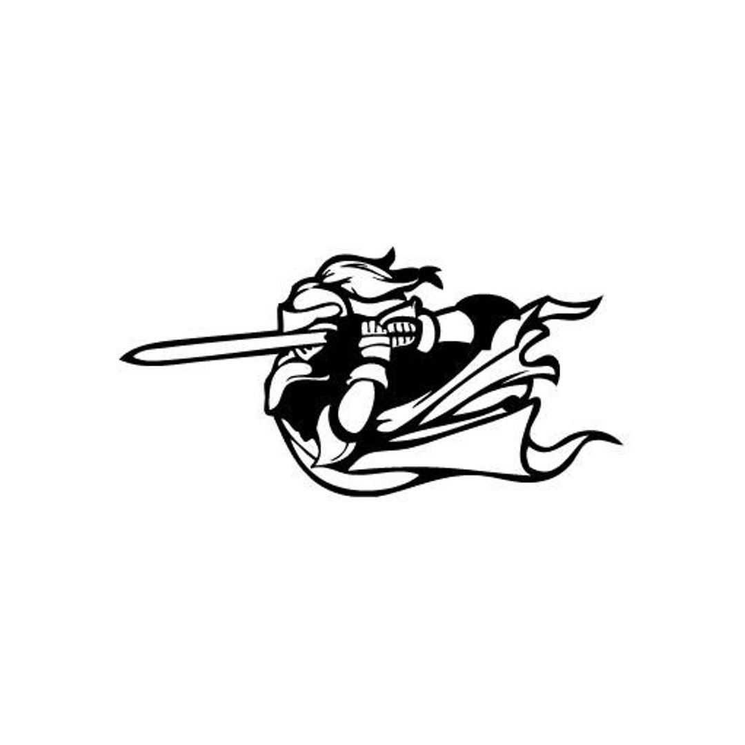 Knight Sword Attack - Vinyl Decal Sticker for Wall, Car, Bike, Iphone ...