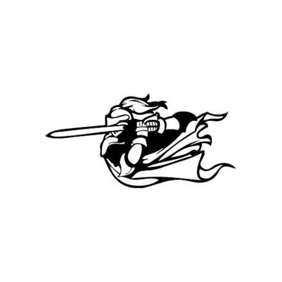 Knight Sword Attack Vinyl Decal Sticker for Wall Car Bike | Etsy