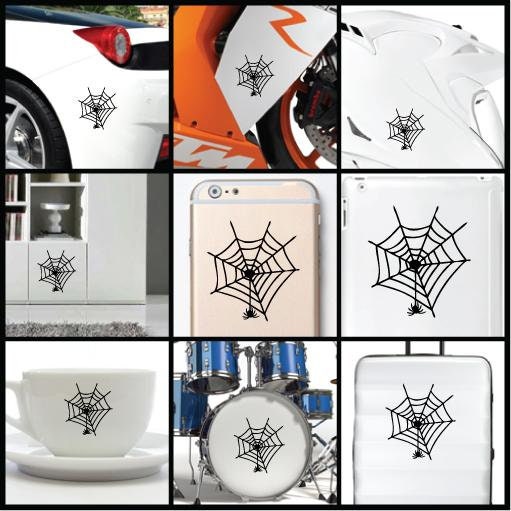 Spider Web Vinyl Decal Sticker for Wall Car Bike Iphone | Etsy