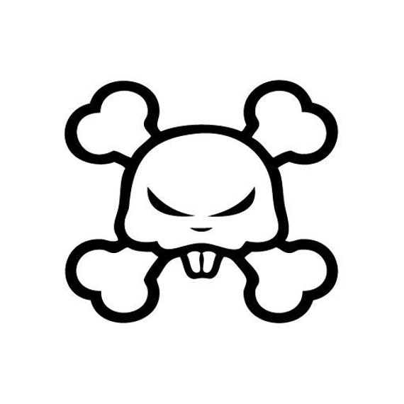 Skull Crossbone Rabbit Vinyl Decal Sticker for Wall Car | Etsy