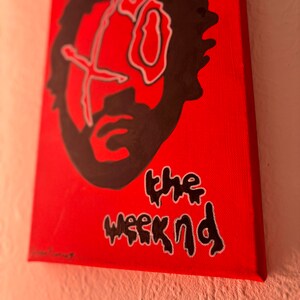 Red the Weeknd A4 Canvas - Etsy