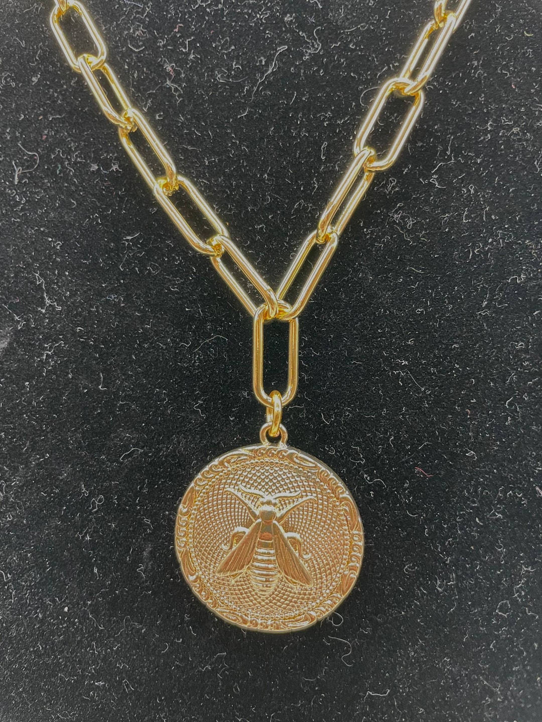 Designer Bee Paperclip Necklace - Etsy