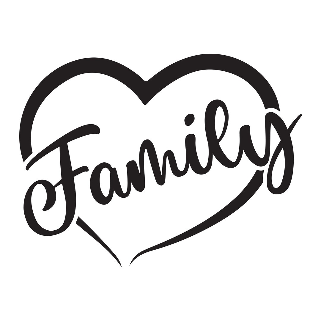 Family Heart SVG, Family Heart PNG, Family Svg, Love Svg, Faith SVG Cut ...