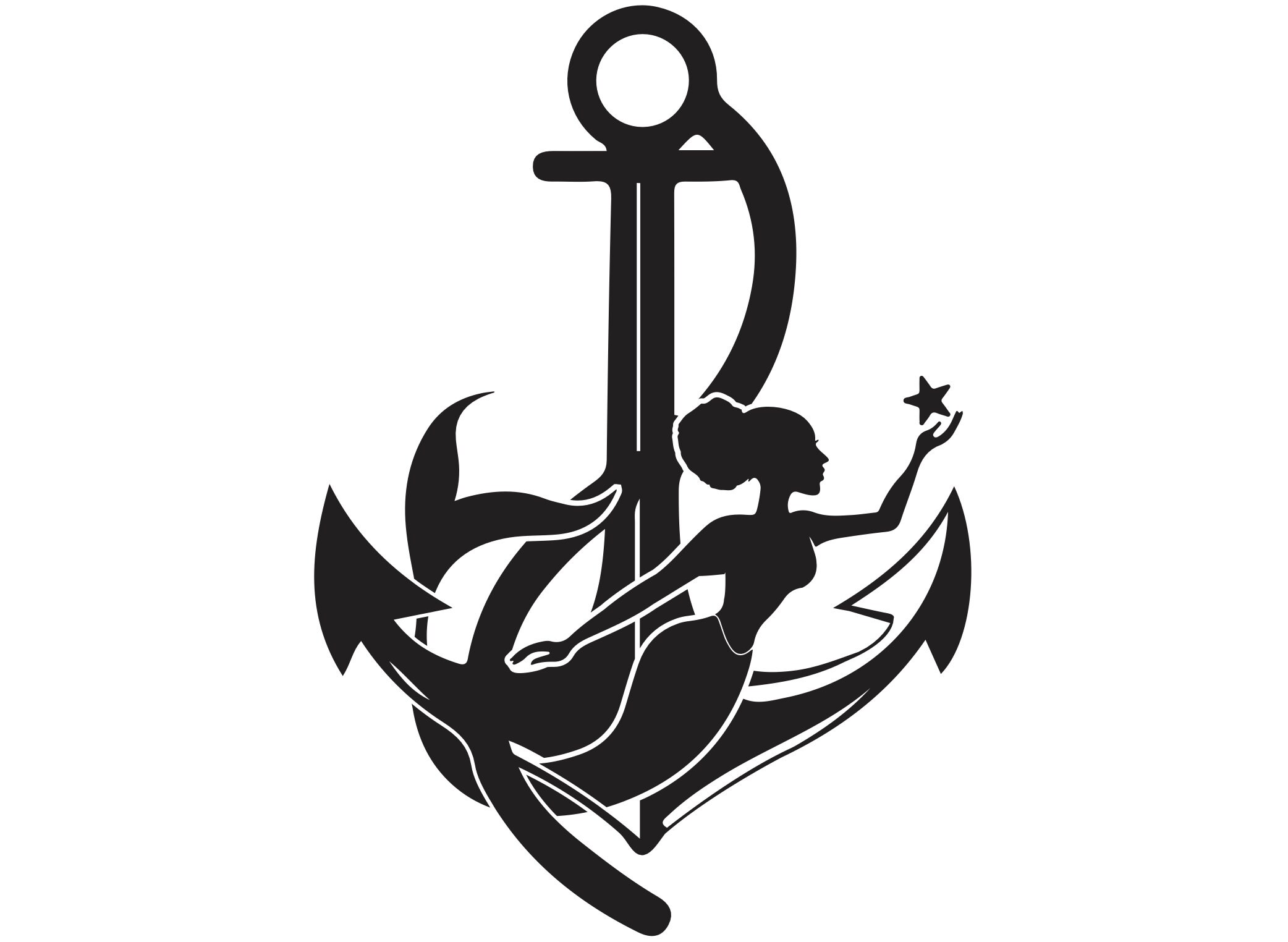 Mermaid Anchor SVG | Mermaid Anchor Cut File | Cricut File Download ...