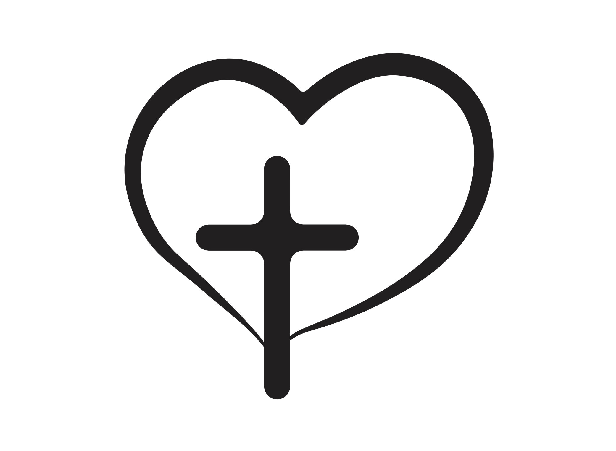 Cross Heart SVG | Cross Heart Cricut File | Digital File Download - Etsy