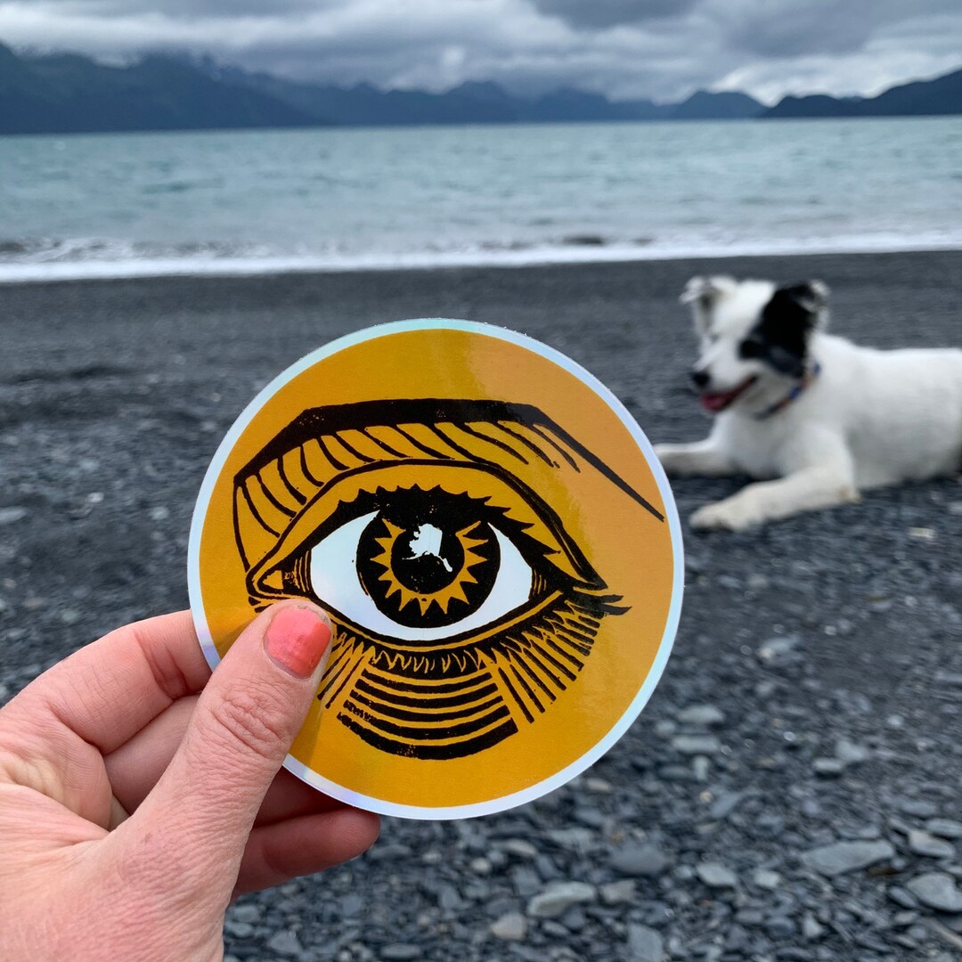 Alaska Eye Hologram 4 X 4 Inch Sticker - Etsy