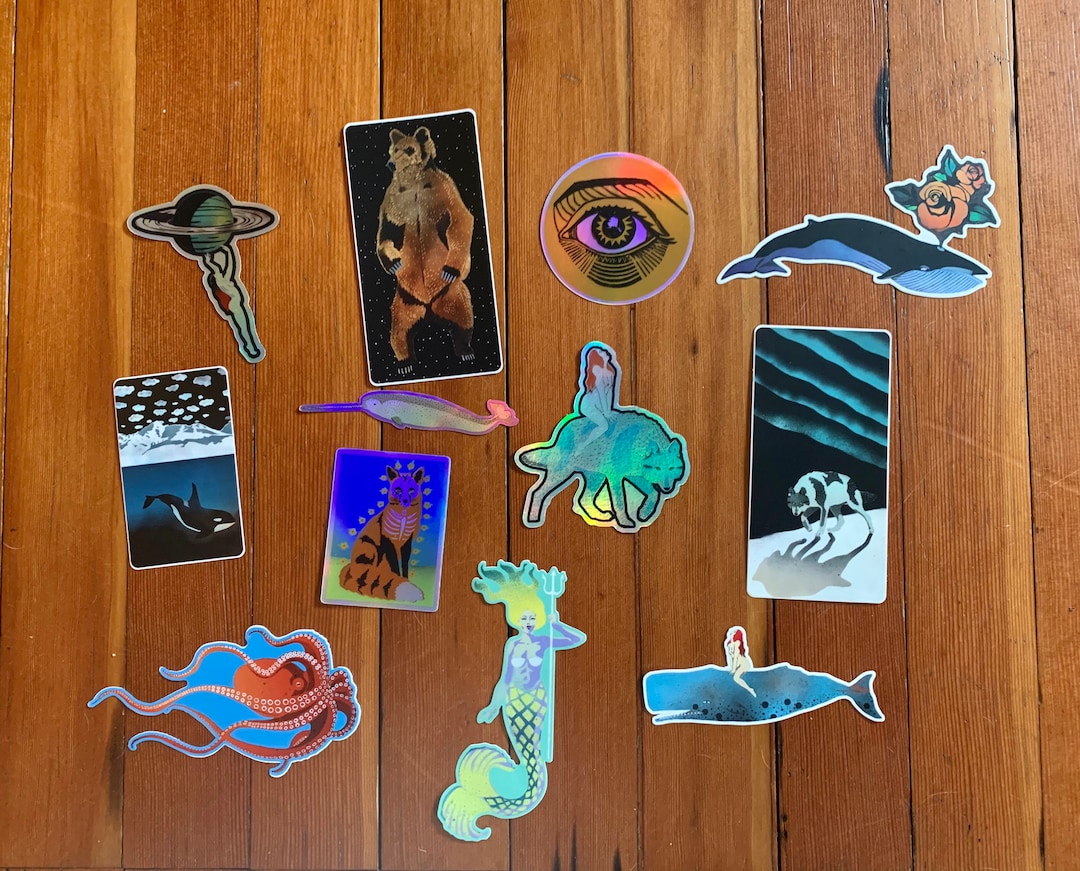 Sticker Pack - 5 for 20! Amazing Art Stickers Variety Pack - Etsy