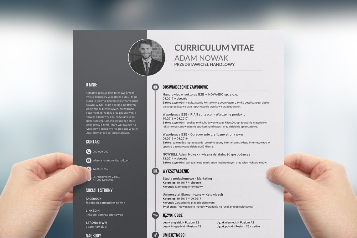 Resume In Polish CV In Polish Cover Letter In Polish | Etsy