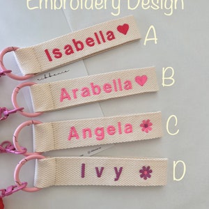 Princess Name Tag, Personalised Embroidery Name Tag, Princess Keyring ...