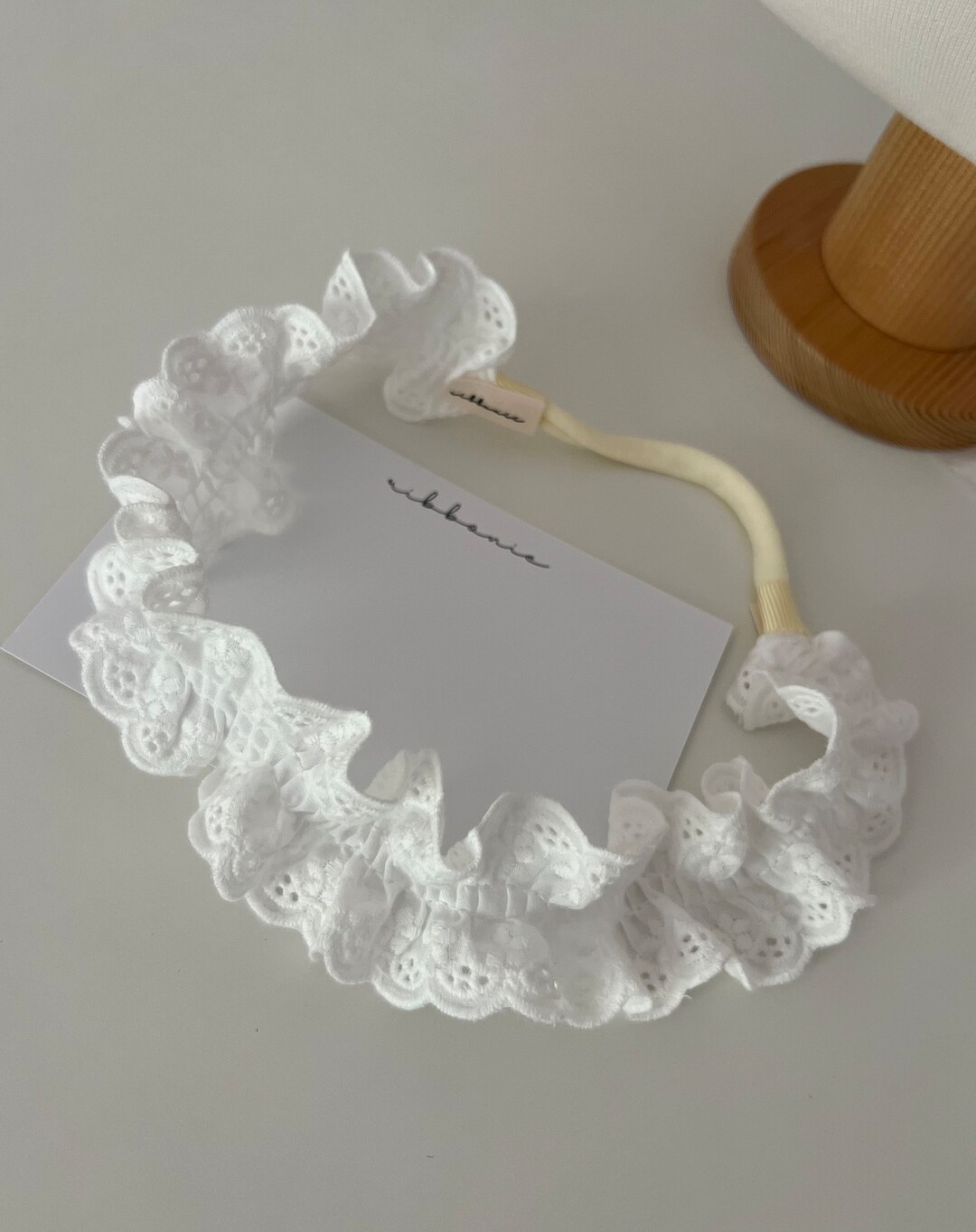 Linen or Cotton Lace Headband, Floral Frill Headband, Frill Lace ...
