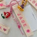 Princess Name Tag, Personalised Embroidery Name Tag, Princess Keyring ...