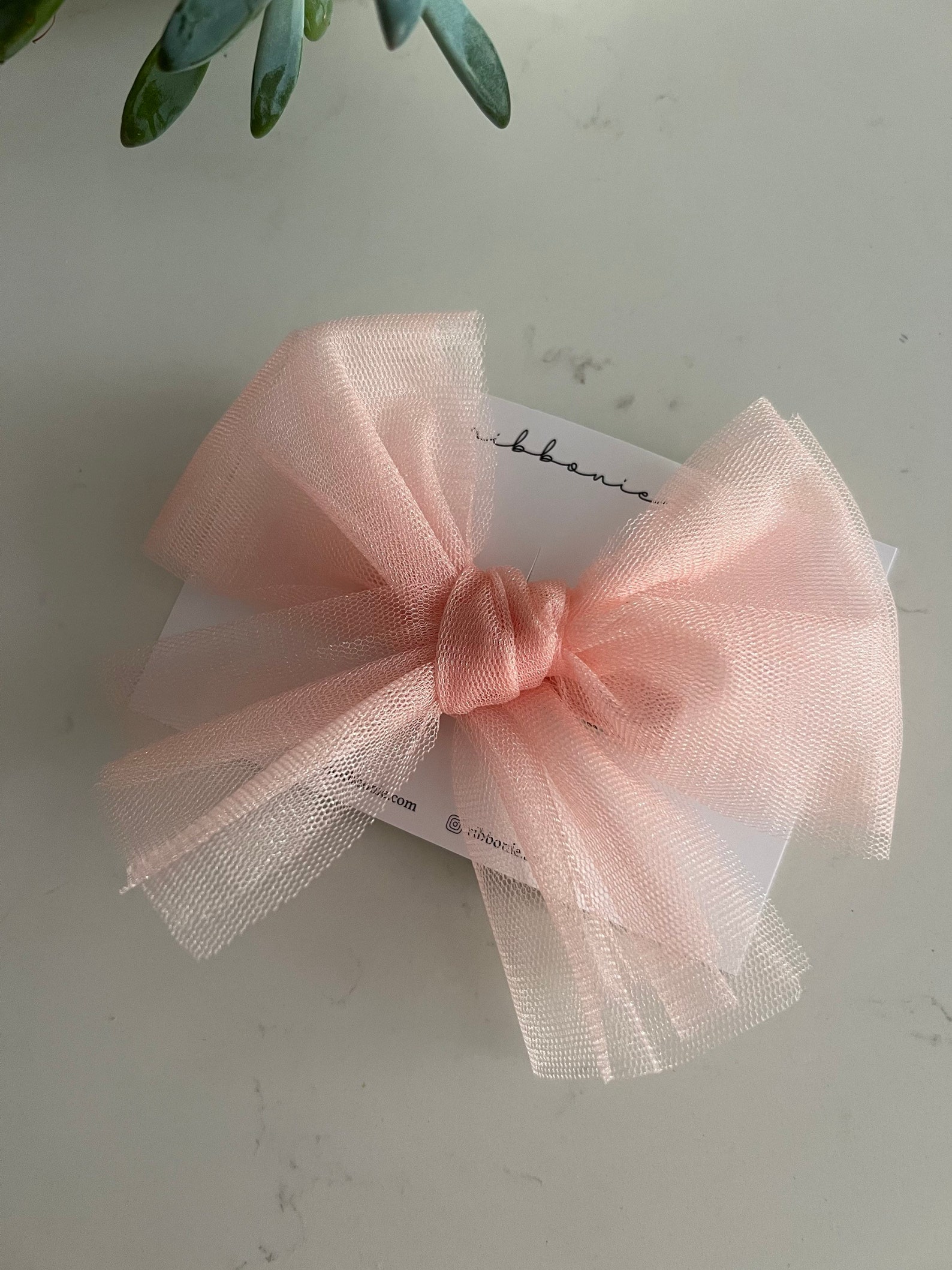 Large Tulle Bow Clip for Girls Ballerina Tulle Bow, Big Tulle Bow Clip ...