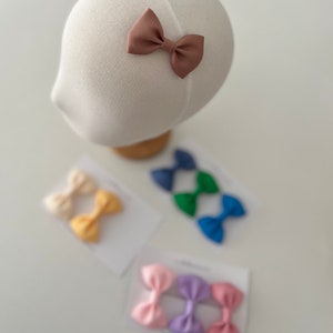 Set of 3 Mini Grosgrain Baby Bow Clips Pigtail Bows - Etsy