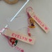 Princess Name Tag, Personalised Embroidery Name Tag, Princess Keyring ...