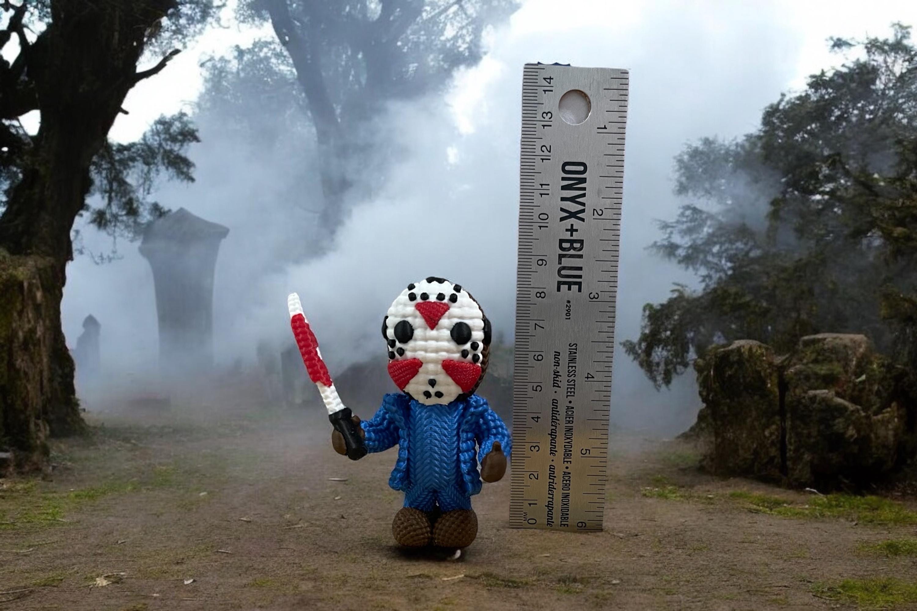 3D Printed Crocheted Mini Jason Voorhees Figure - Etsy