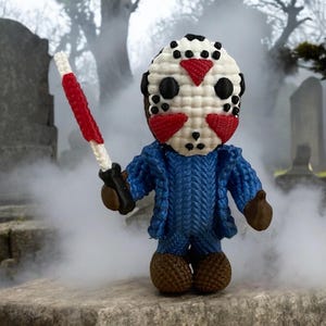 3D Printed Crocheted Mini Jason Voorhees Figure - Etsy