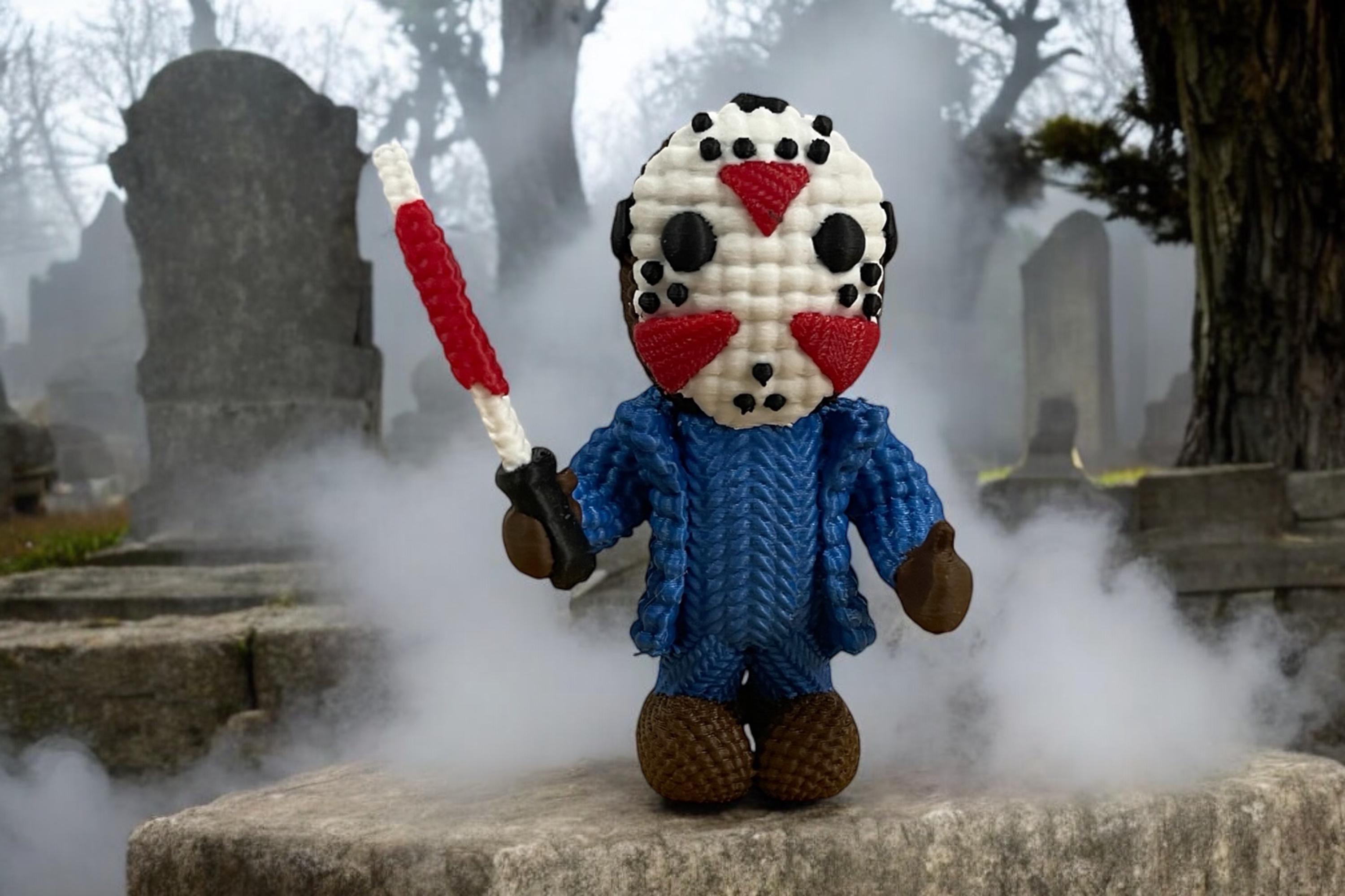 3D Printed Crocheted Mini Jason Voorhees Figure - Etsy