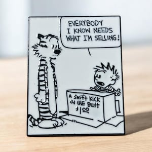 Calvin and Hobbes Enamel Pin - Etsy