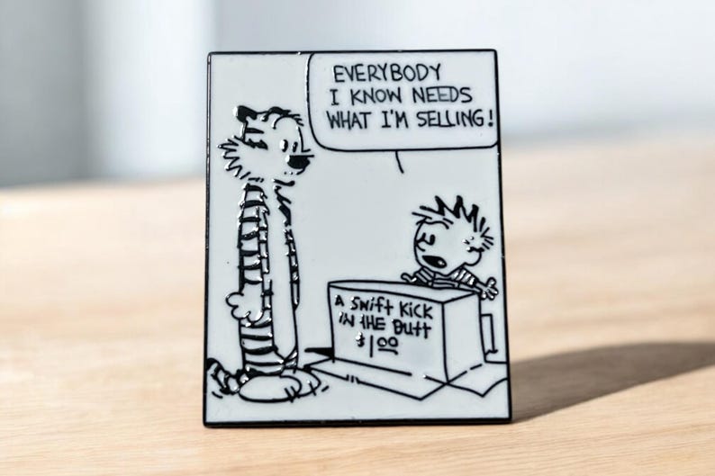 Calvin and Hobbes Enamel Pin - Etsy