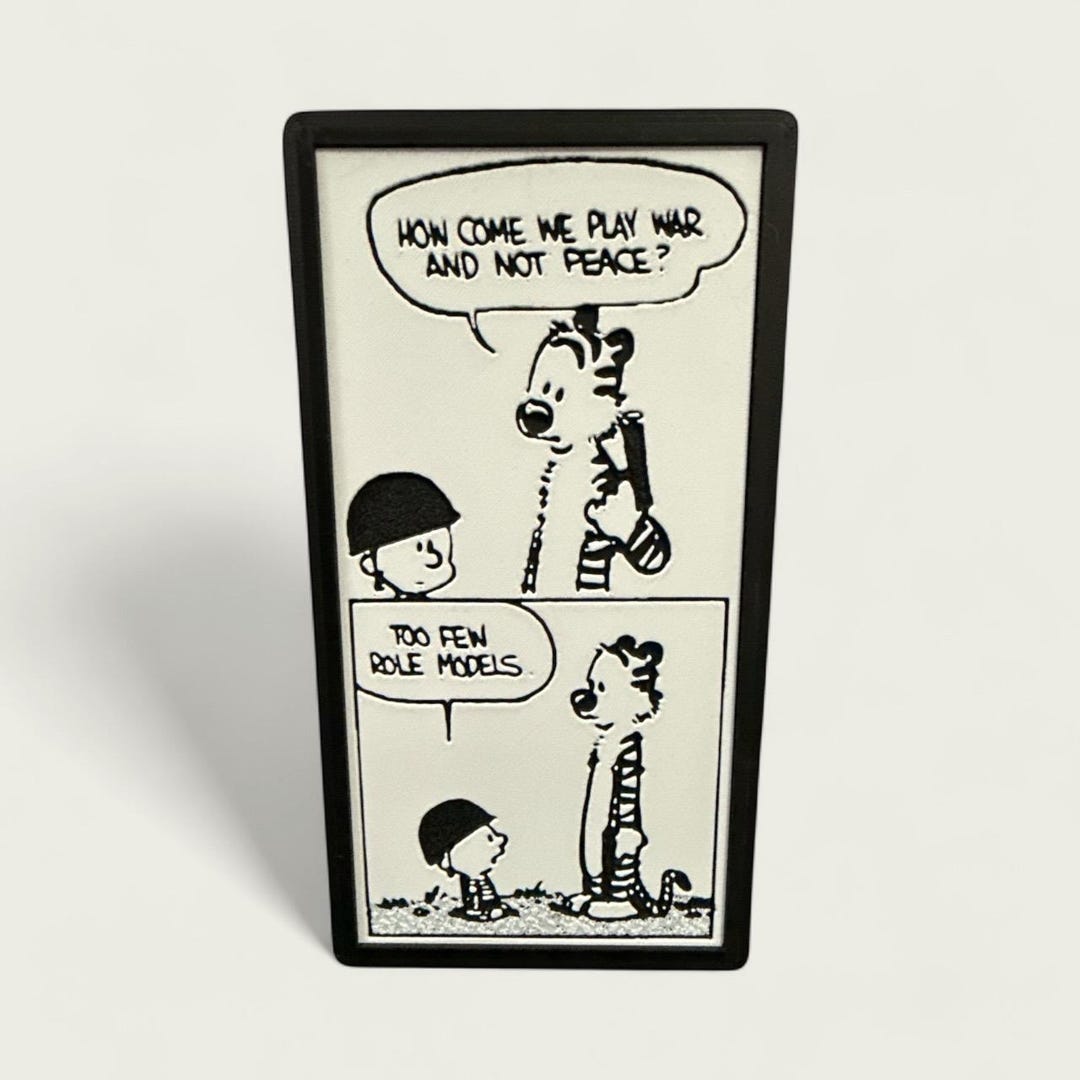 3D Printed Calvin and Hobbes “war and Peace” Picture - Etsy Canada