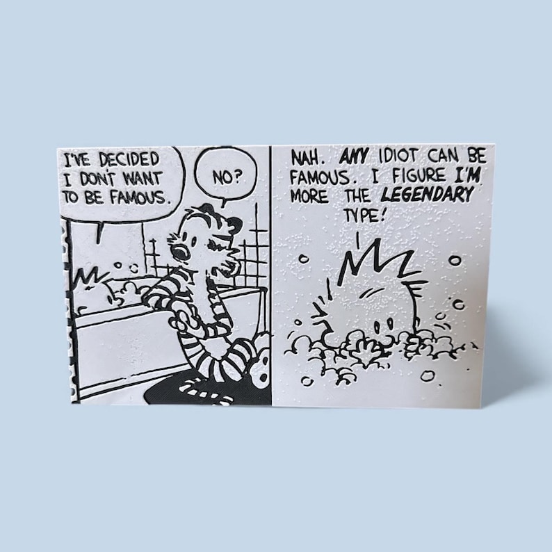 Calvin and Hobbes 3D Printed Comic Strip Display – “legendary Type ...