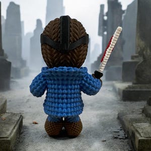 3D Printed Crocheted Mini Jason Voorhees Figure - Etsy