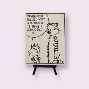 Calvin and Hobbes “genius” 3D Printed Picture - Etsy