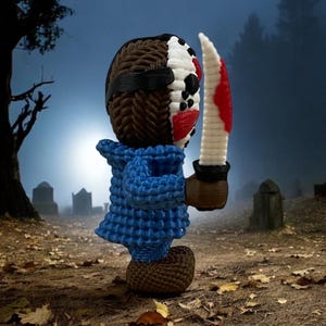 3D Printed Crocheted Mini Jason Voorhees Figure - Etsy