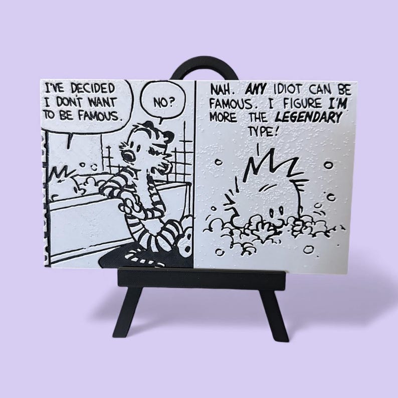Calvin and Hobbes 3D Printed Comic Strip Display – “legendary Type ...