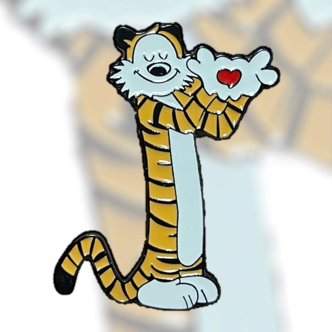 Hobbes Heart Hands Enamel Pin - Etsy