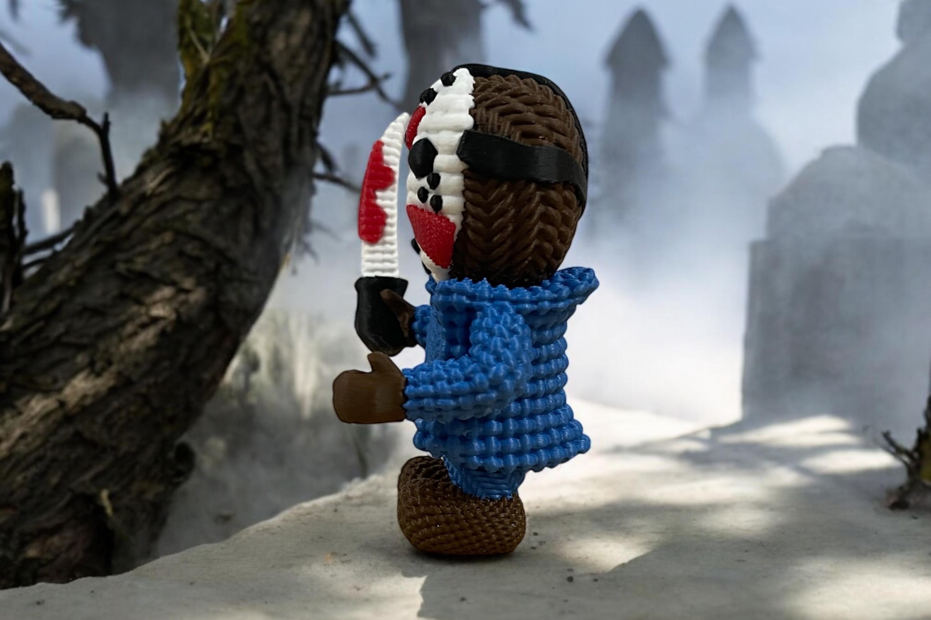 3D Printed Crocheted Mini Jason Voorhees Figure - Etsy