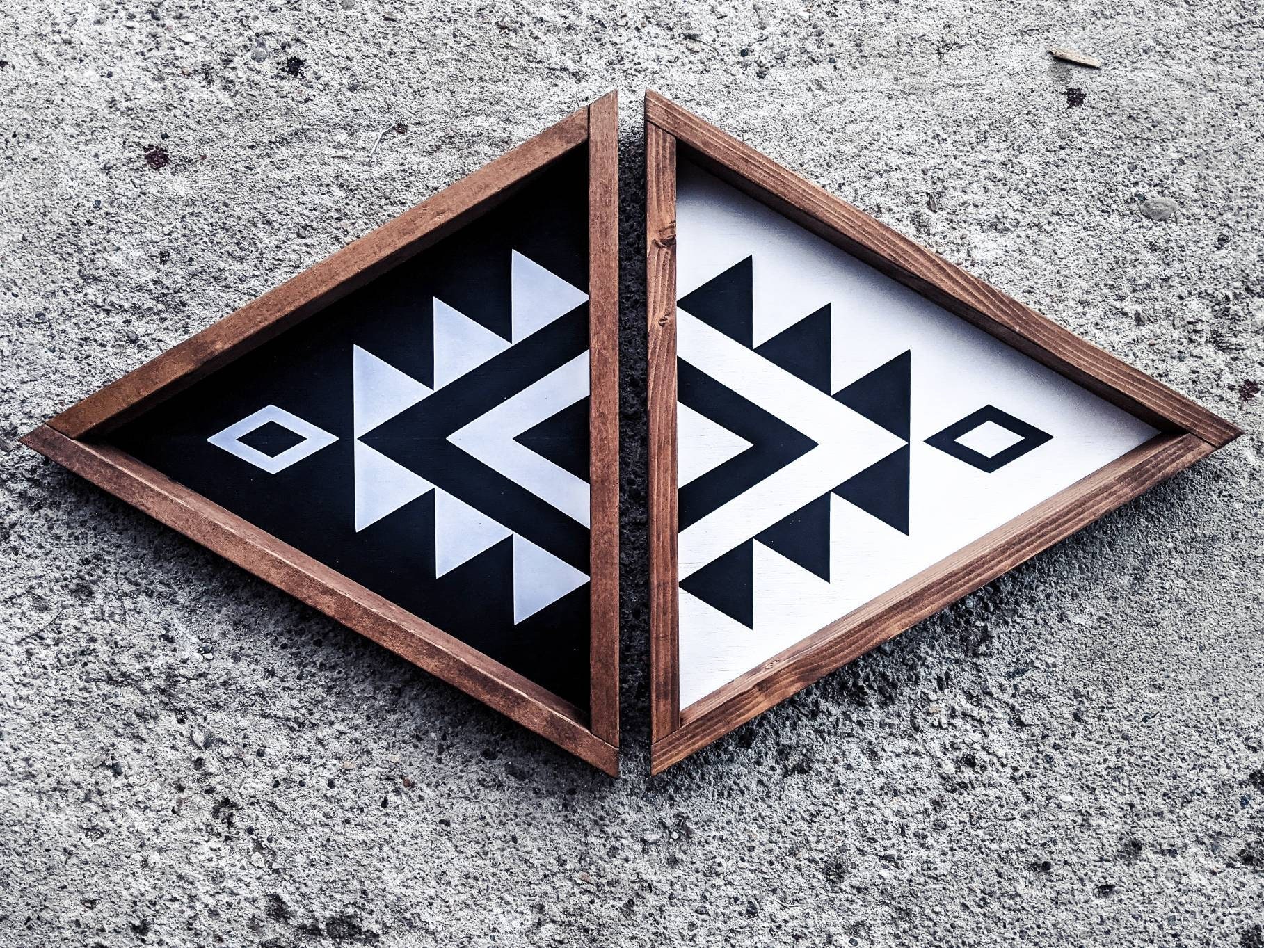 Black Aztec Triangle Sign - Etsy