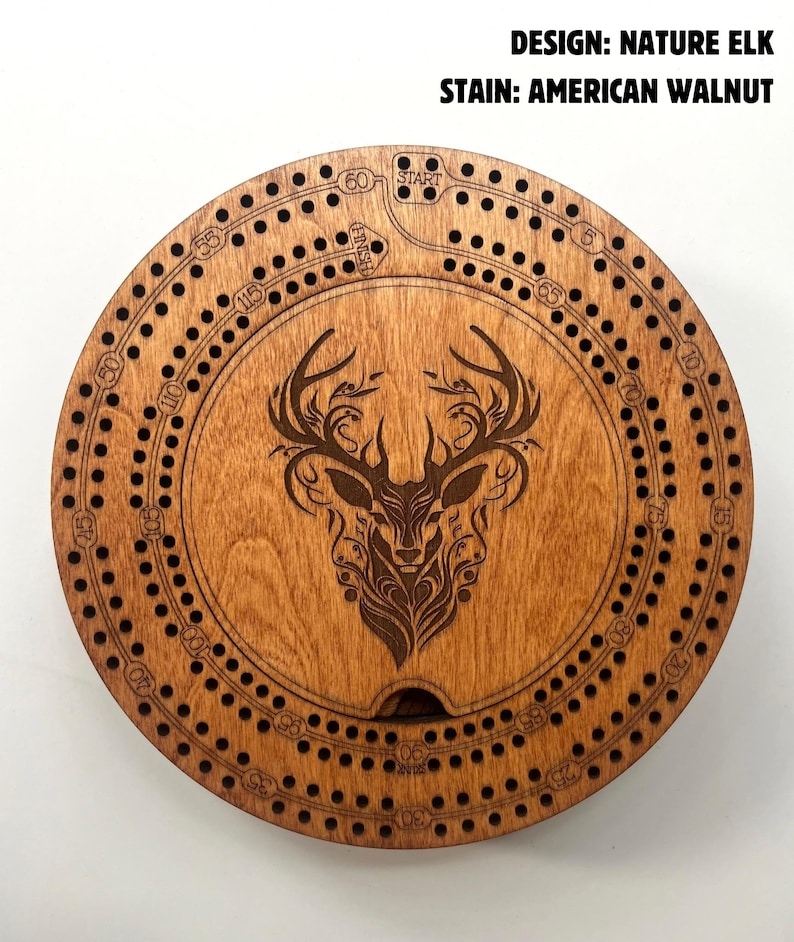 Travel Cribbage Board: Engraved Wood Game With Metal Pegs - Etsy