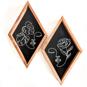 Line Art Diamond Sign - Etsy