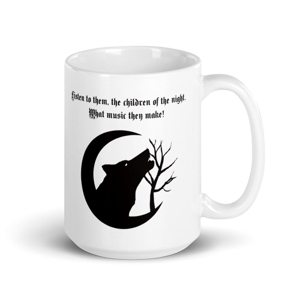 Howling Werewolf/wolf With Dracula Quote Halloween Coffee Mug or Tea ...
