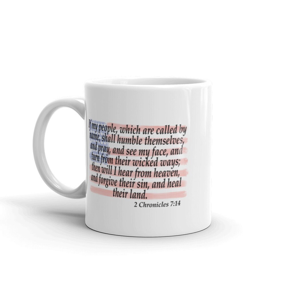 American Flag Christian Bible Verse Coffee Mug - Etsy UK