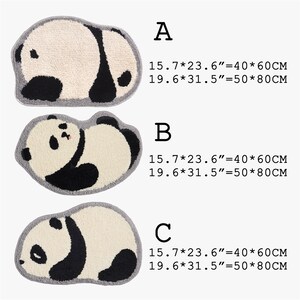 Cute Sleeping Panda Rug, Cartoon Panda Bath Mat, Cute Bathroom Rugs for ...