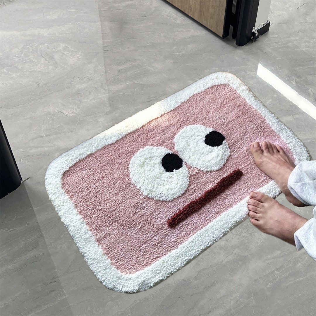 Funny Emoji Bath Mat, Tiger Bath Rugs, Cute Duck Bath Mat, Dorm Rug ...