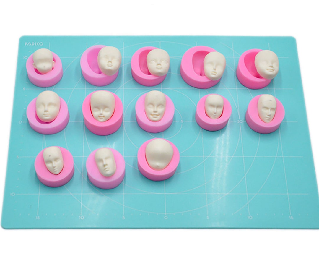 7 Type Various Face Silicone Molds,doll Face Epoxy Molds,gum Paste Mold ...