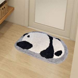 Cute Sleeping Panda Rug, Cartoon Panda Bath Mat, Cute Bathroom Rugs for ...