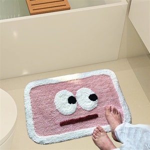 Funny Emoji Bath Mat, Tiger Bath Rugs, Cute Duck Bath Mat, Dorm Rug ...