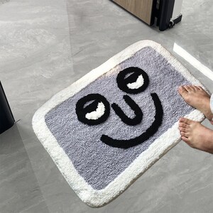 Funny Emoji Bath Mat, Tiger Bath Rugs, Cute Duck Bath Mat, Dorm Rug ...