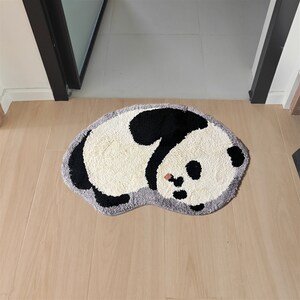 Cute Sleeping Panda Rug, Cartoon Panda Bath Mat, Cute Bathroom Rugs for ...
