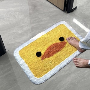 Funny Emoji Bath Mat, Tiger Bath Rugs, Cute Duck Bath Mat, Dorm Rug ...